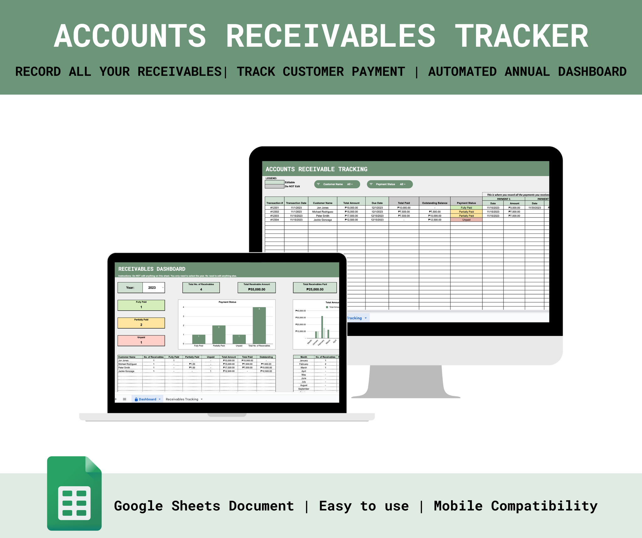 Accounts Receivables Tracker – Spreadsheets PH
