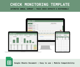 Check Monitoring Template – Spreadsheets PH