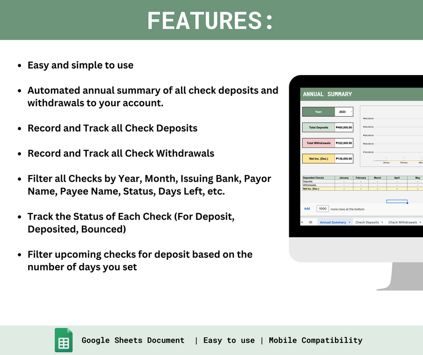 Check Monitoring Template – Spreadsheets PH