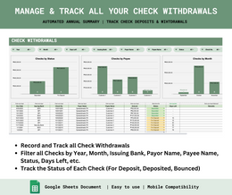 Check Monitoring Template – Spreadsheets PH