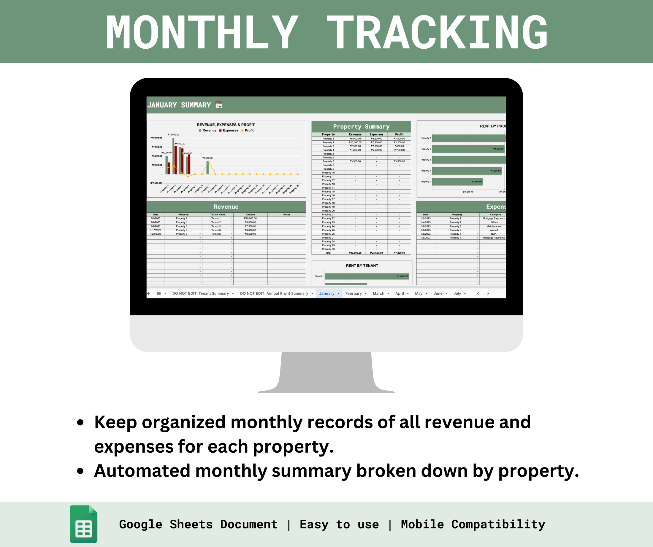 Landlord Rental Property Tracker – Spreadsheets PH
