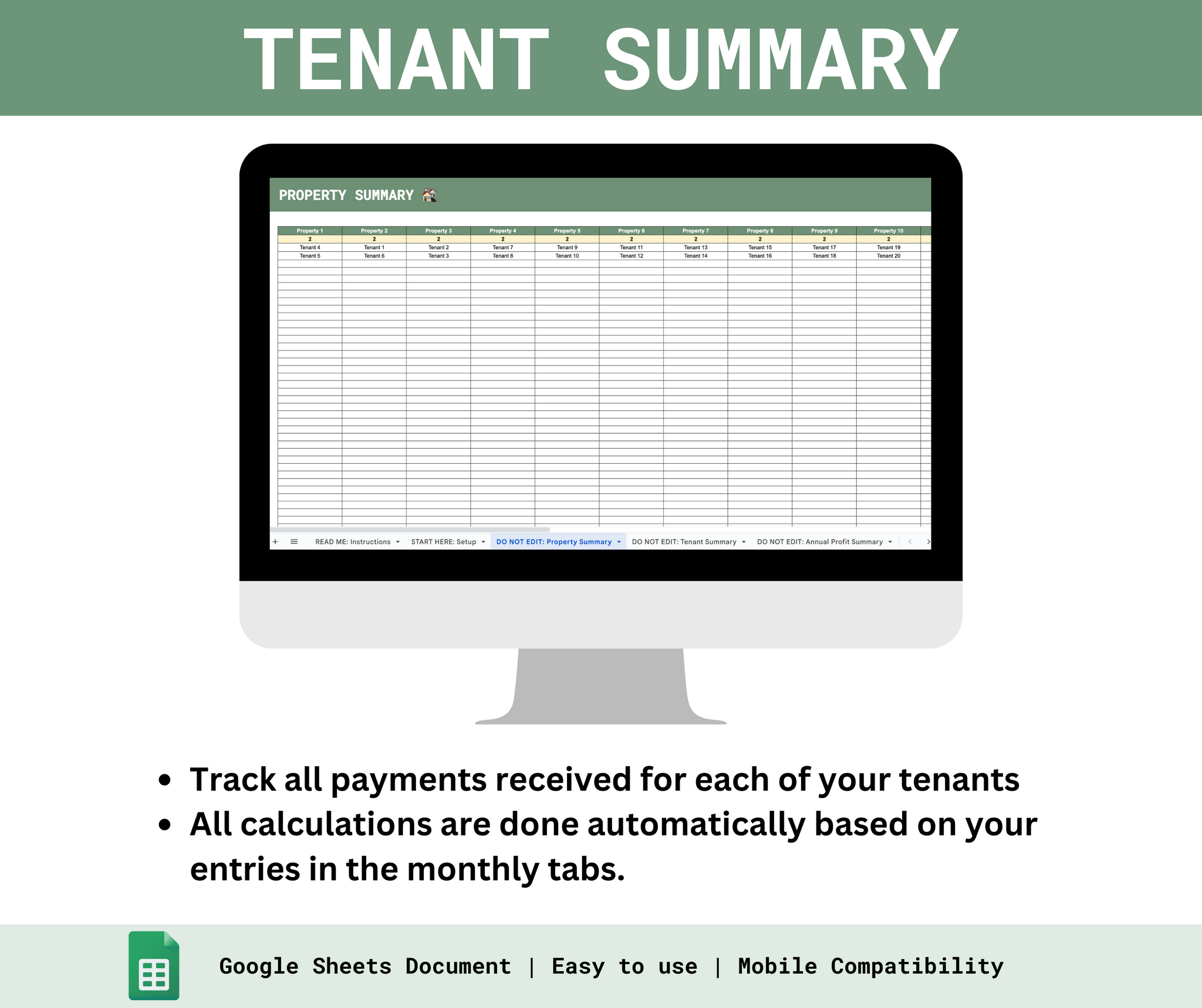 Landlord Rental Property Tracker – Spreadsheets PH