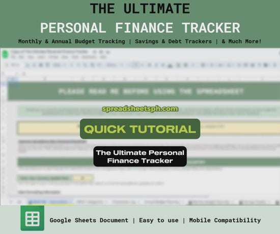 The Ultimate Personal Finance Tracker – Spreadsheets PH