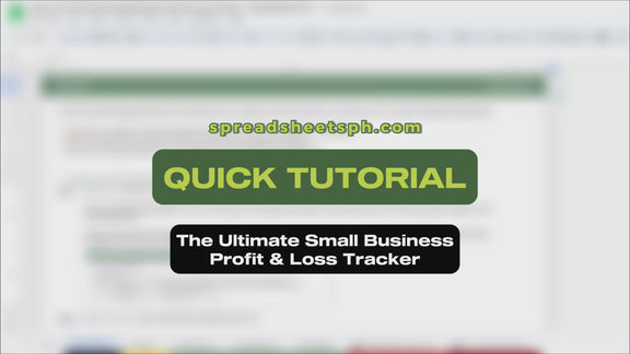 The Ultimate Small Business Profit & Loss Tracker – Spreadsheets PH