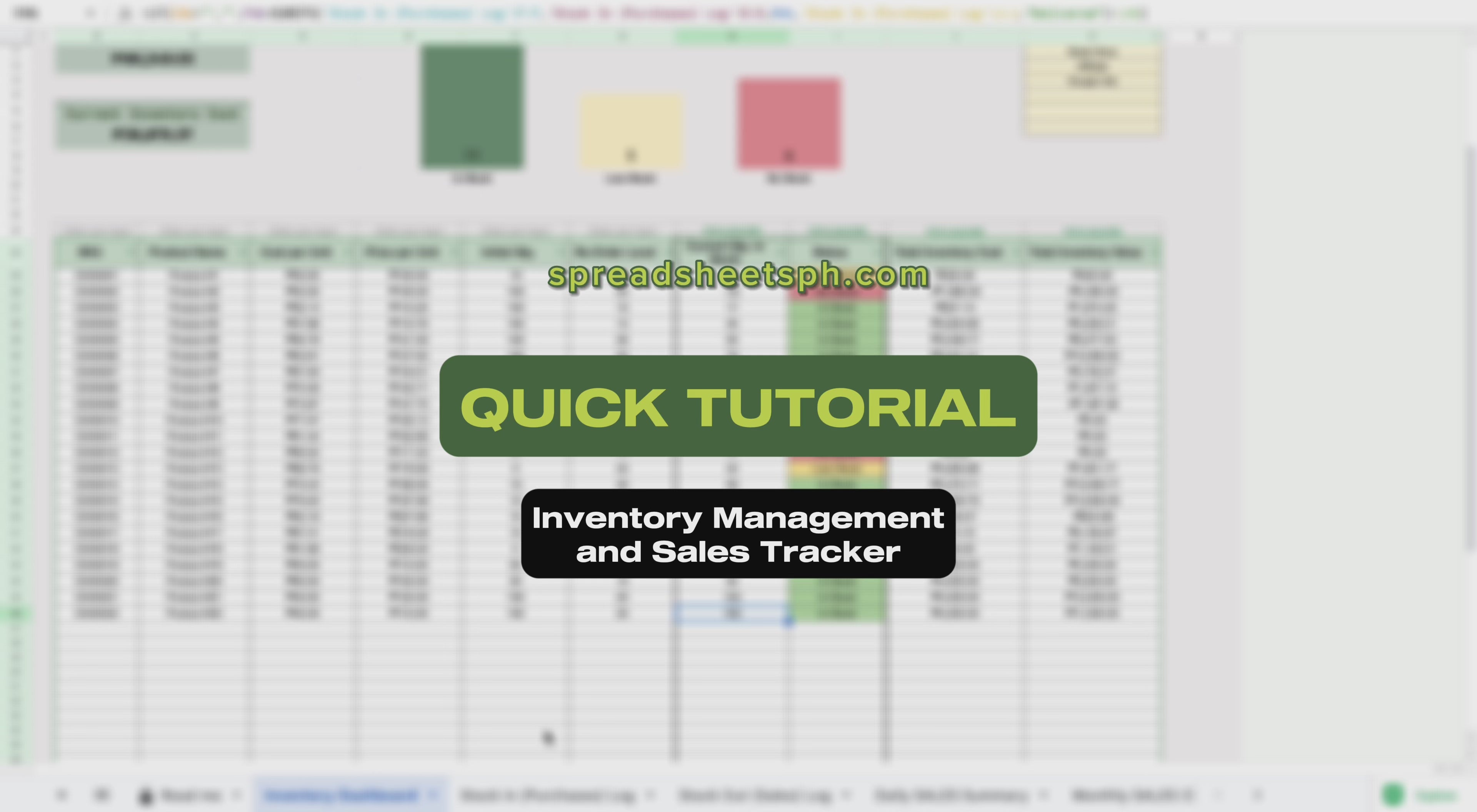 Inventory Management & Sales Tracker – Spreadsheets PH