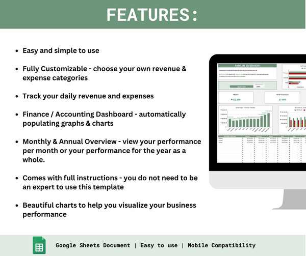 The Ultimate Small Business Profit & Loss Tracker – Spreadsheets PH