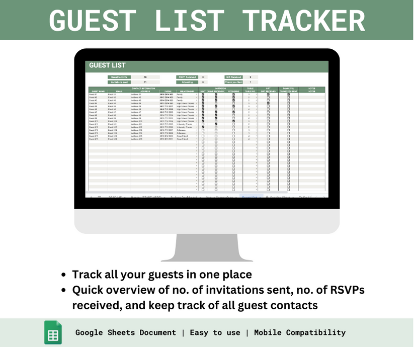 Event Planner Spreadsheet – Spreadsheets PH